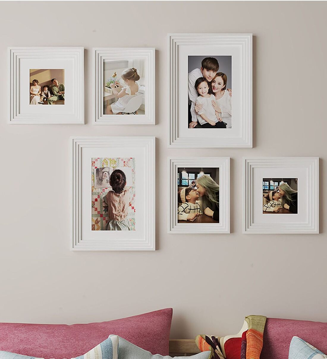 Buy Set of 6 White Synthetic Wood Collage Photo Frames at 65% OFF by ...