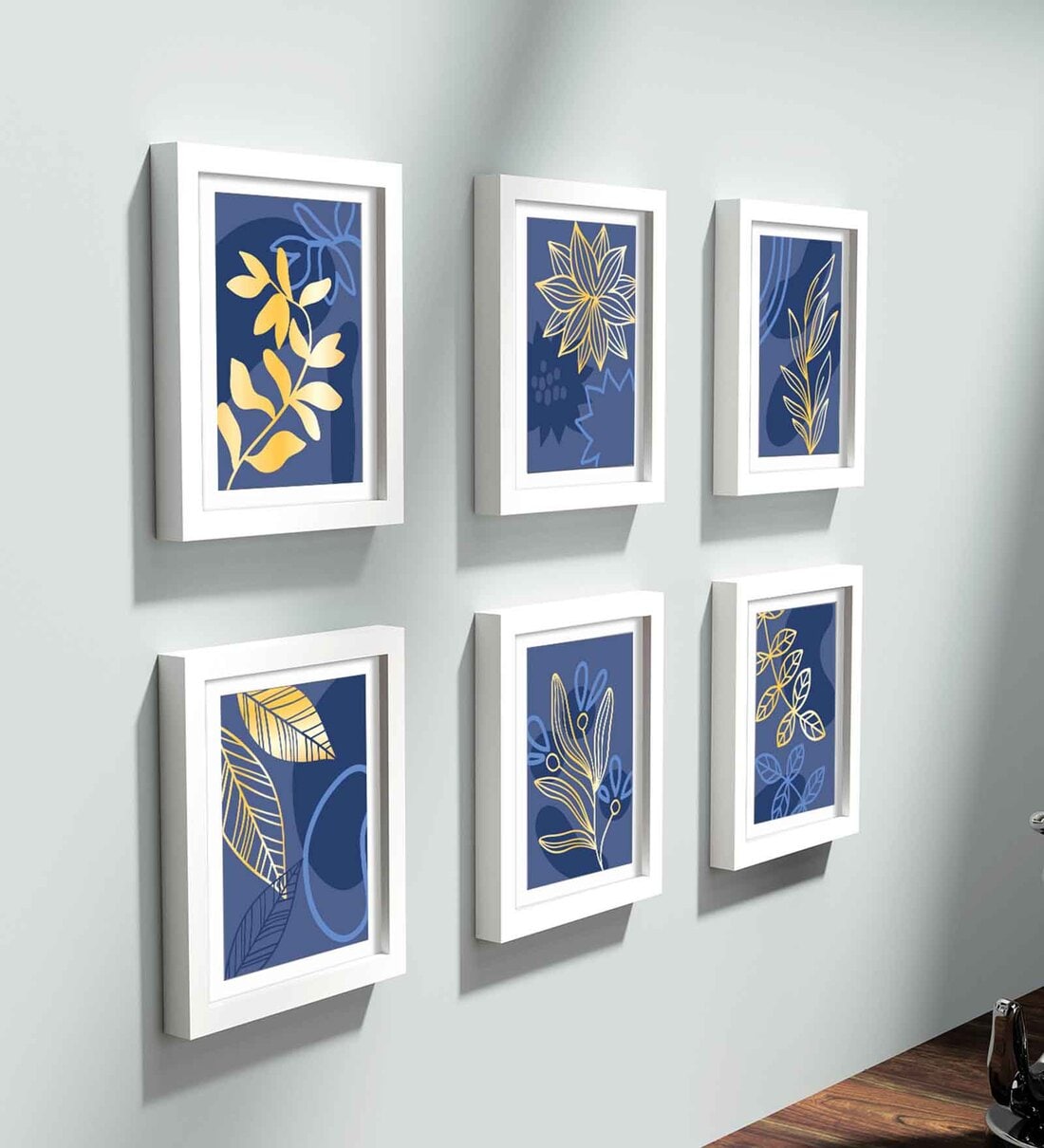 Buy Set Of 6 White Synthetic Wood Collage-Photo Frames at 8% OFF by ...