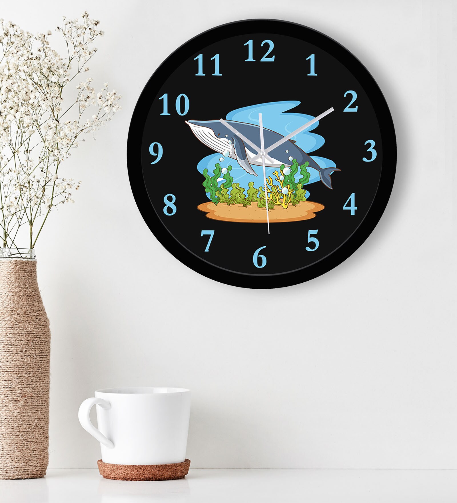 Buy Whale Wall Clock in Multicolour by WENS at 25% OFF by Wens | Pepperfry