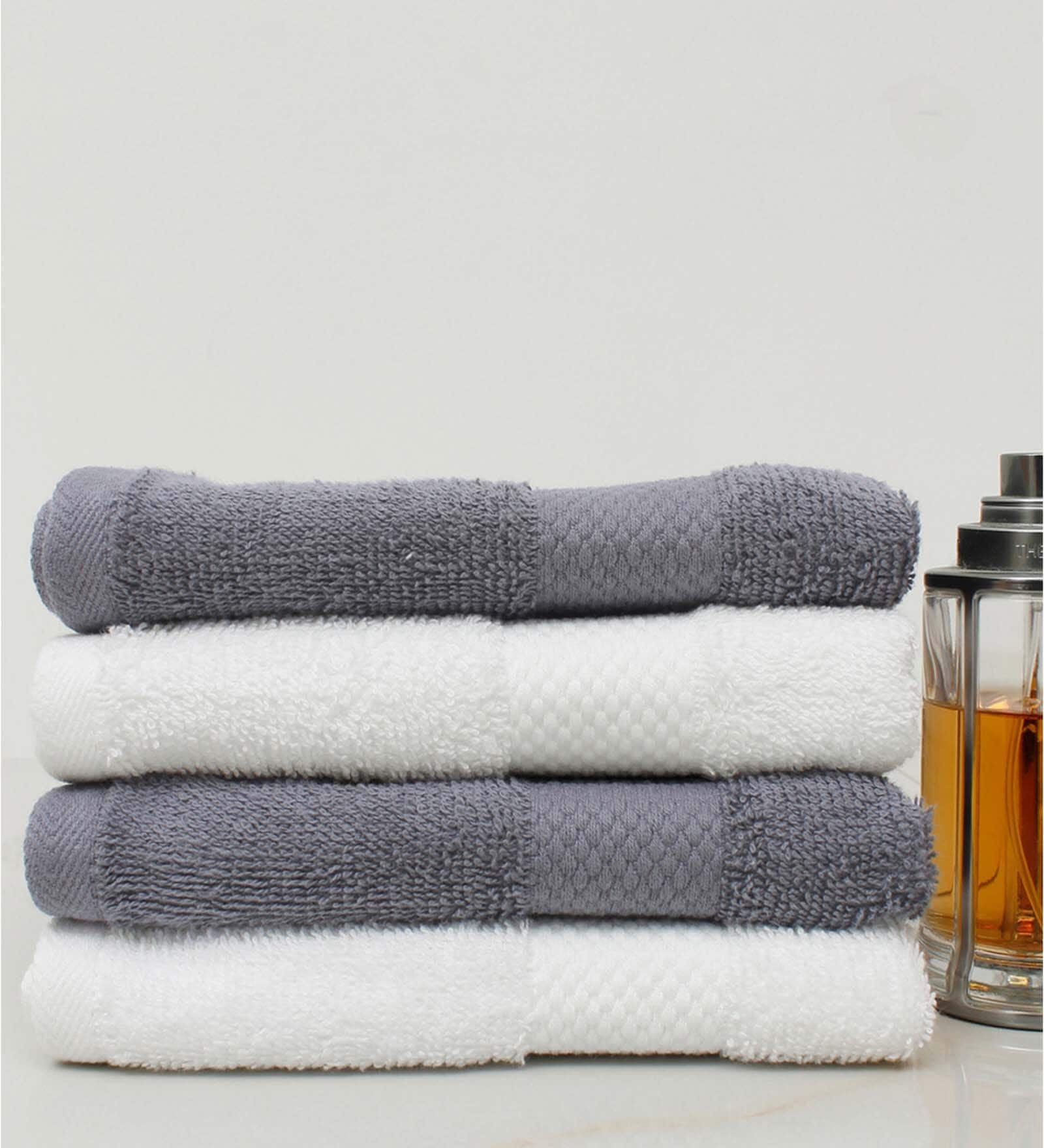 Buy Multicolor Solid 500 GSM 100% Cotton Hand Towels (Set of 4) by AVI ...