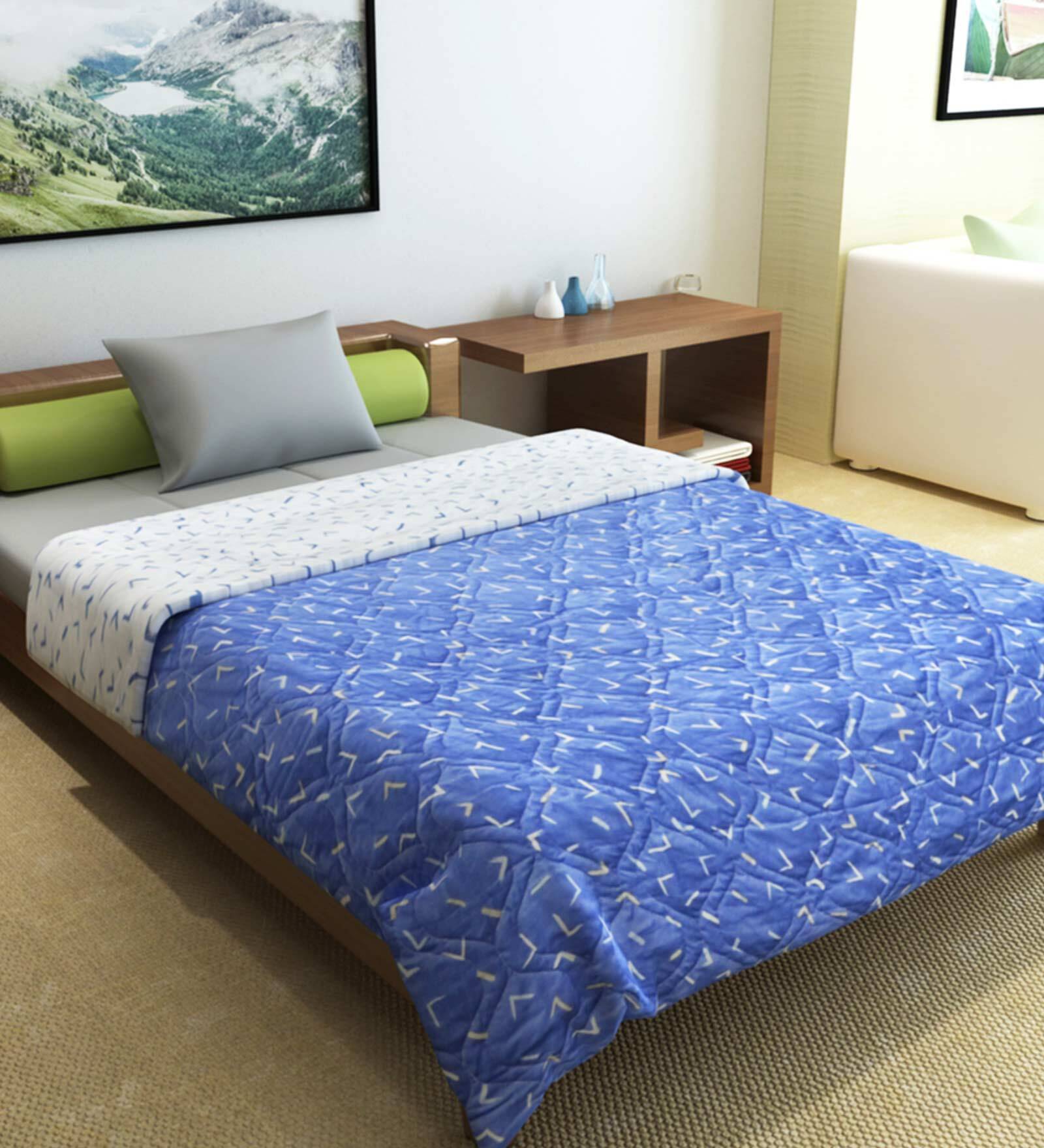 Buy White 100% Cotton Solid 120 GSM Single Bed Comforter at 82% OFF by ...
