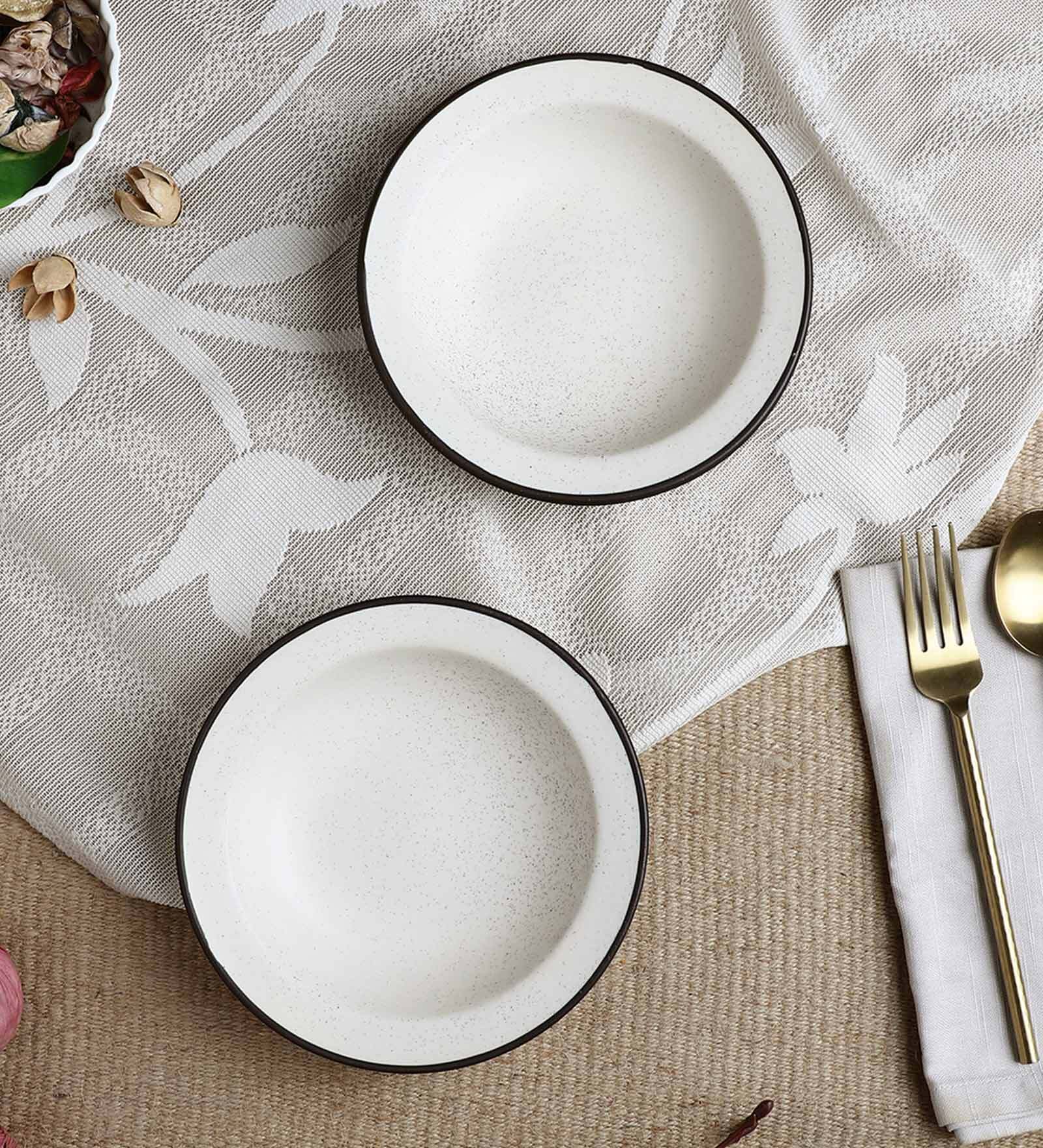 Buy Siera 7 Inch White Ceramic (Set of 2) Quarter Plate at 53% OFF by ...