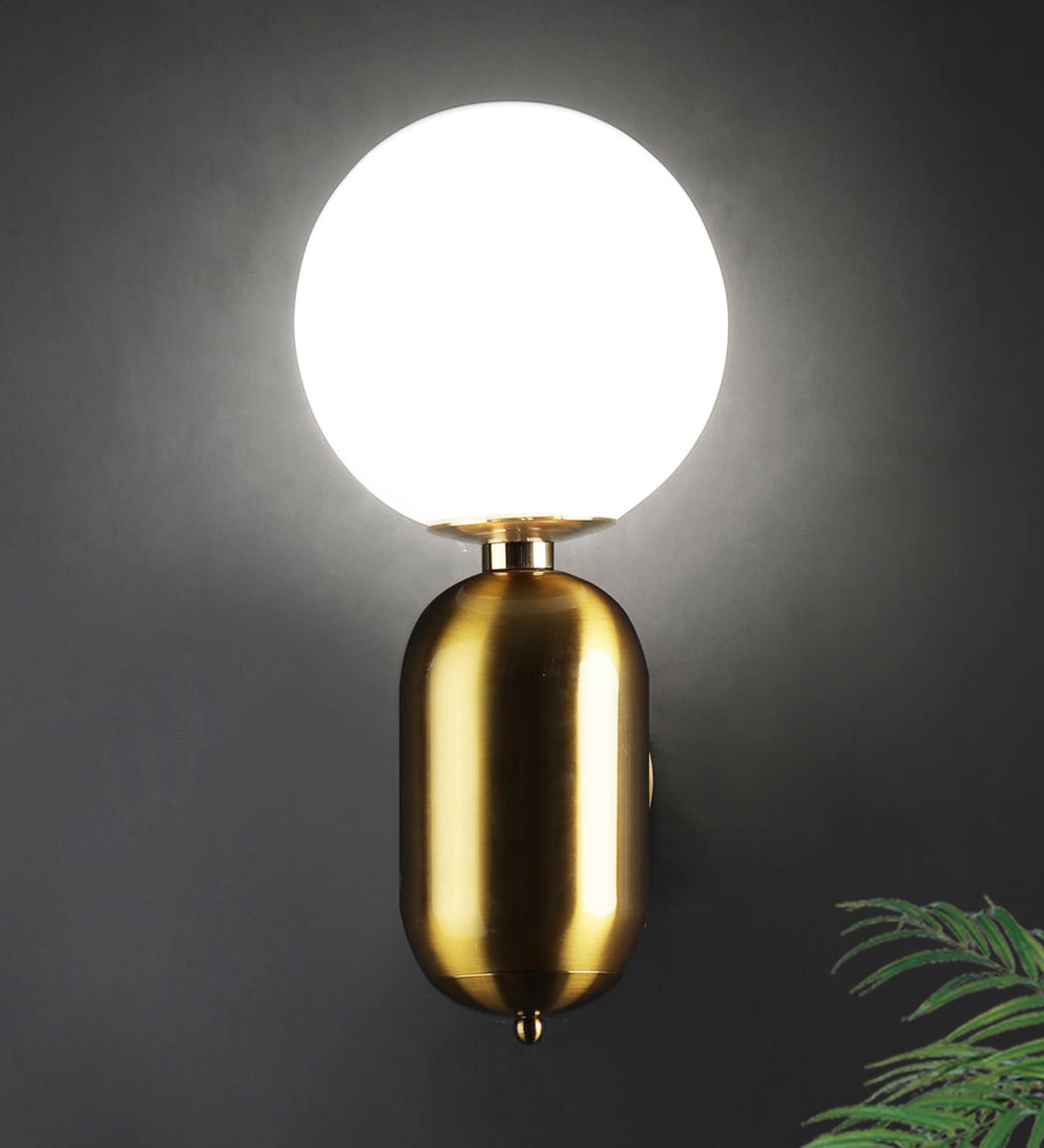 Buy White and Gold Metal and Glass Aballs Wall Light by Jainsons Emporio at 17% OFF by Jainsons ...