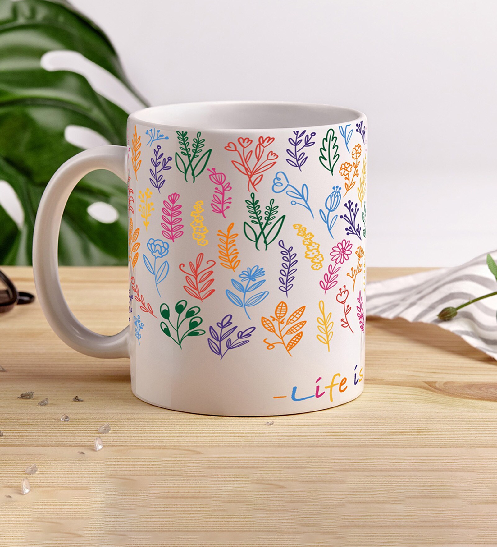 Buy Blooming Coffee Mug: Life is Brewtiful at 48% OFF by NestRoots ...