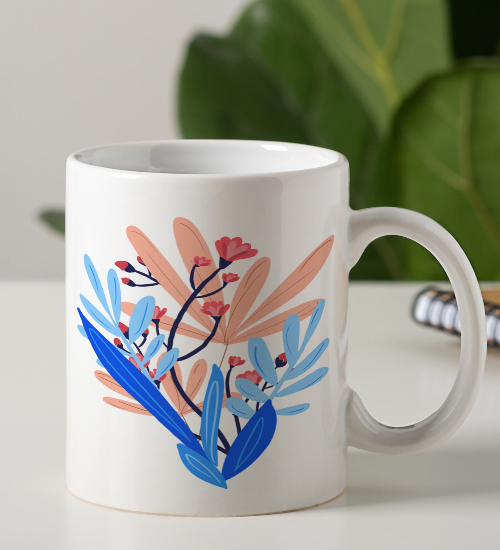 Buy Botanical Brushwork Coffee Mug at 50% OFF by NestRoots | Pepperfry