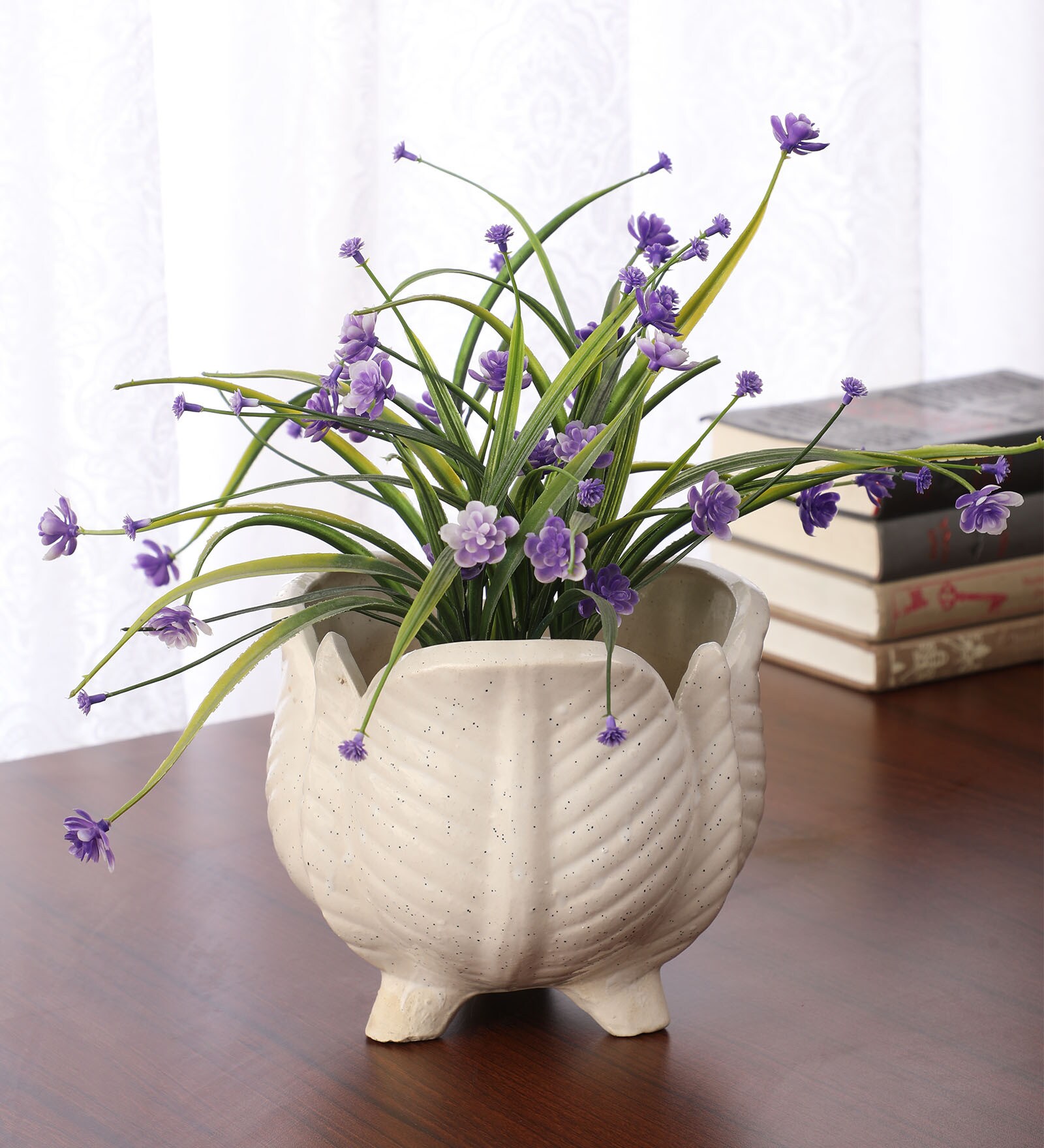 Buy White Ceramic Flower Shape Flower Pot by Oniqe at 7% OFF by Oniqe ...