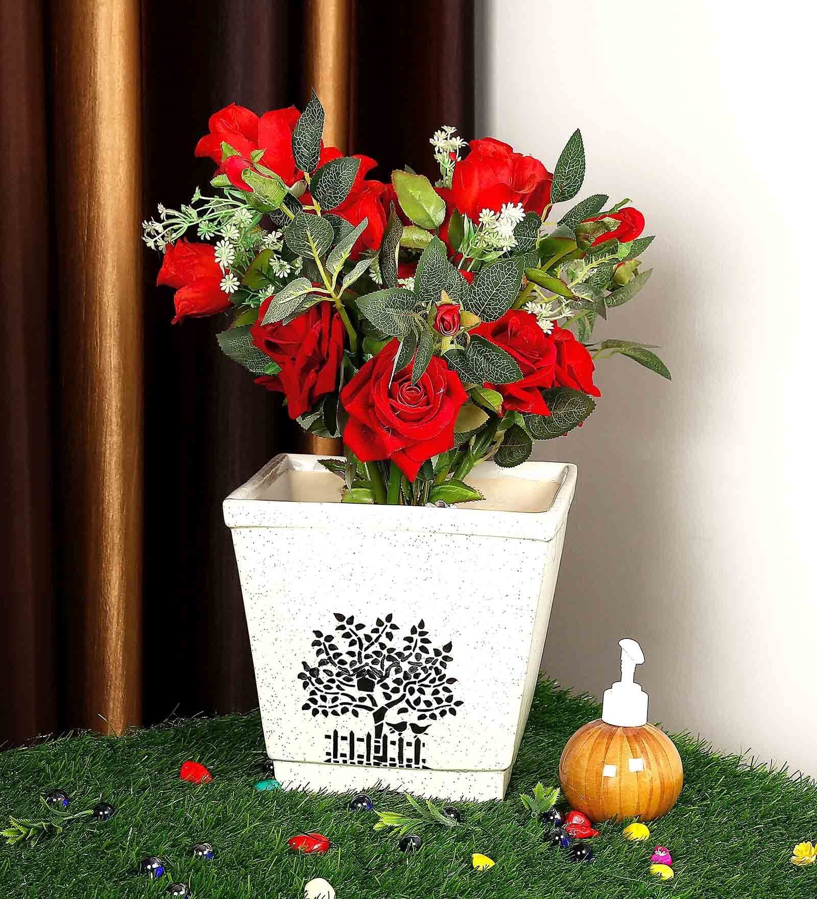 Buy White Ceramic Large V Shape Planter at 30% OFF by Justoriginals ...