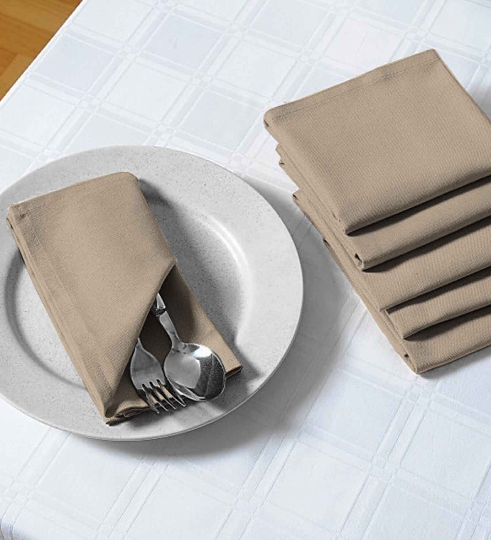 Buy Taupe Cotton (14 x 14) Table Napkins (Set of 8) at 16% OFF by ...