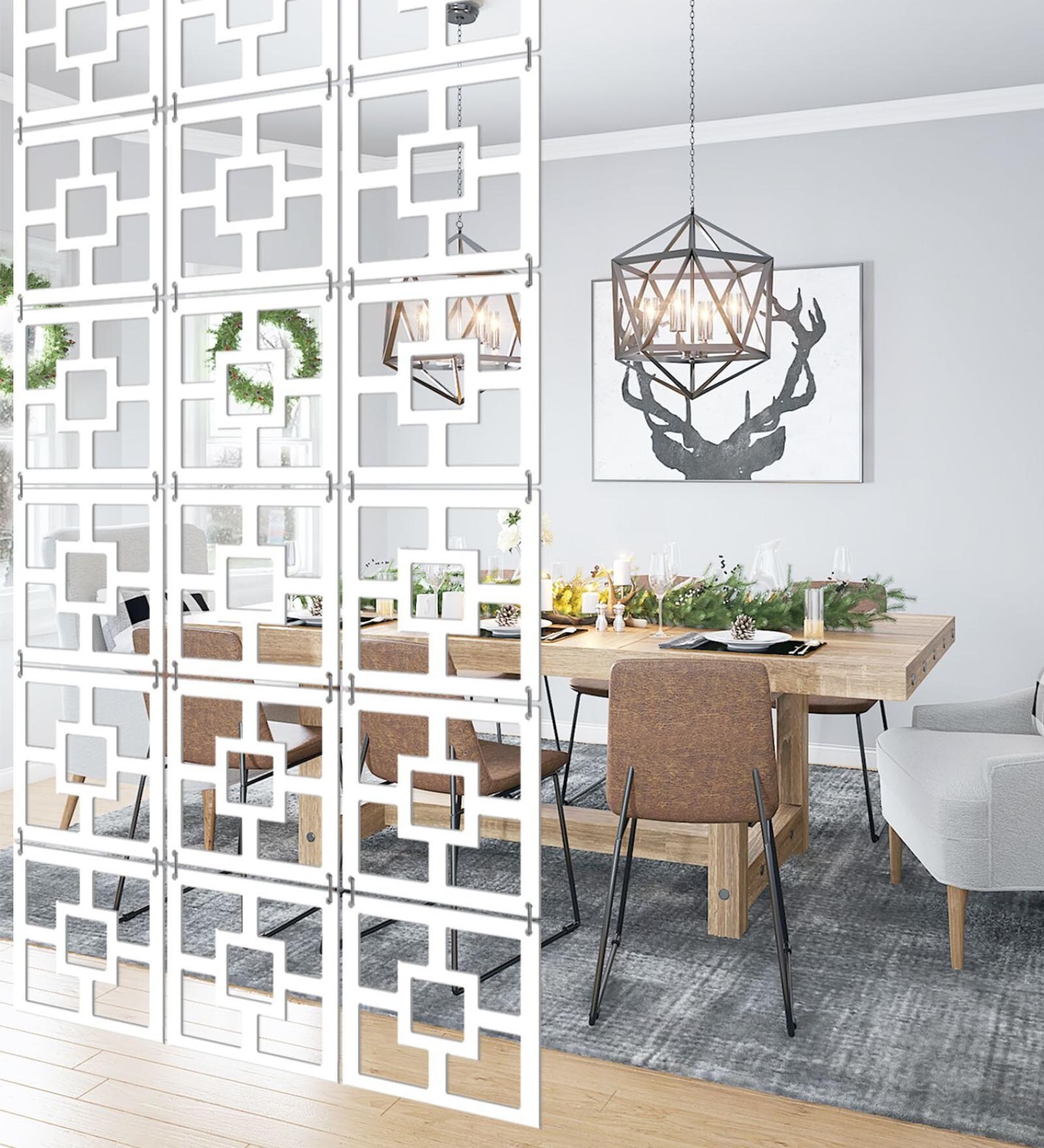 Buy White Engineered Wood Ladder Set Of 12 Hanging Room Divider at 11% ...