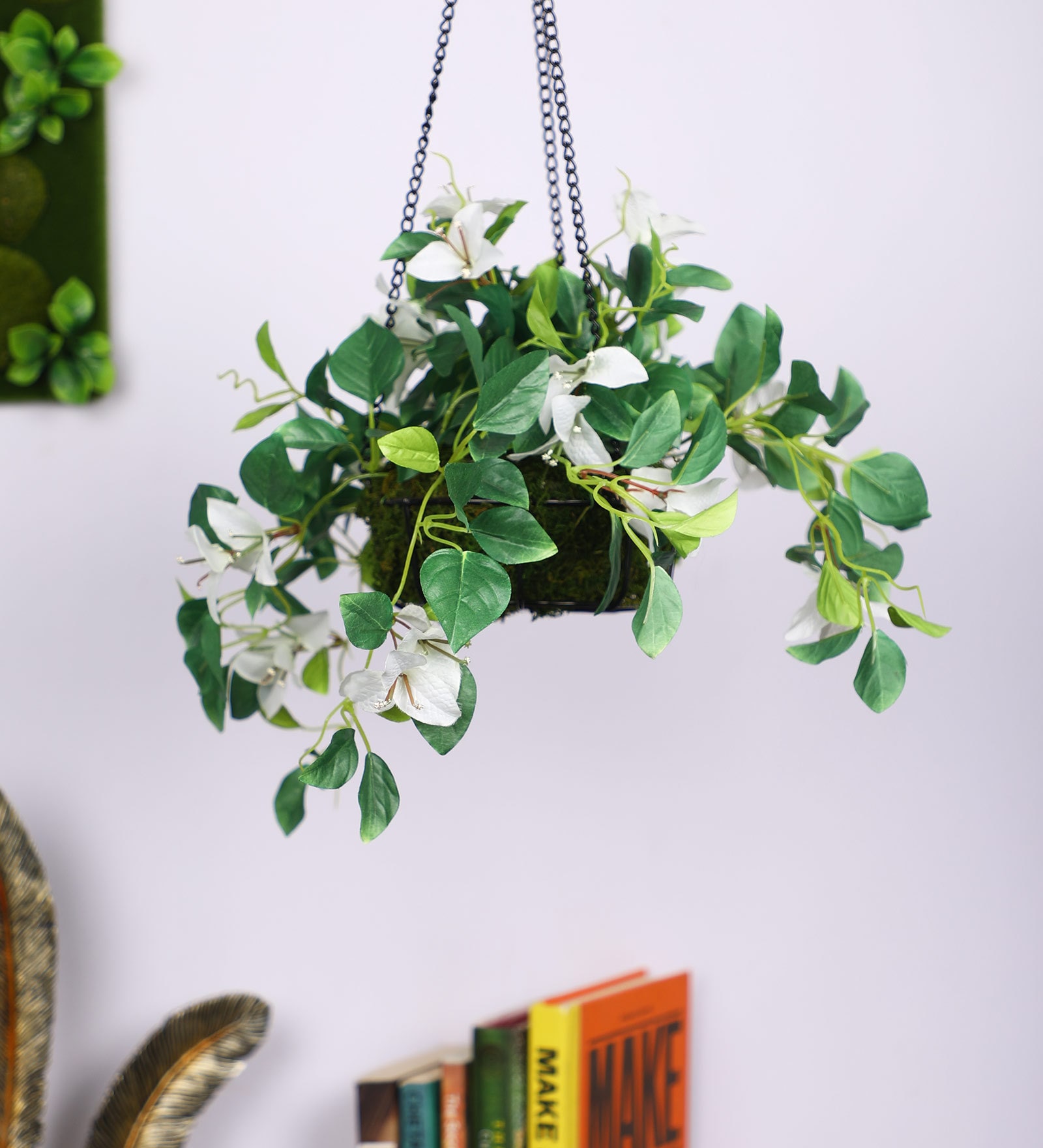 Buy Artificial Hanging White Ivy Creeper with Pot at 39% OFF by ...