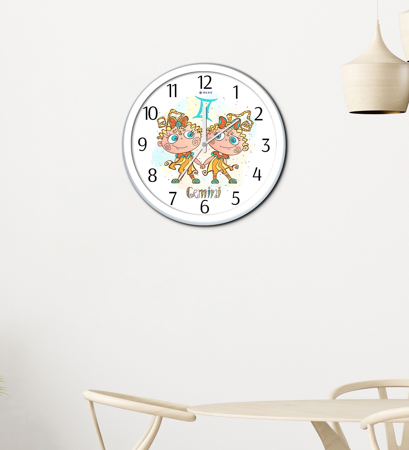 Buy White Plastic Gemini Kids Wall Clock at 24% OFF by Wens | Pepperfry