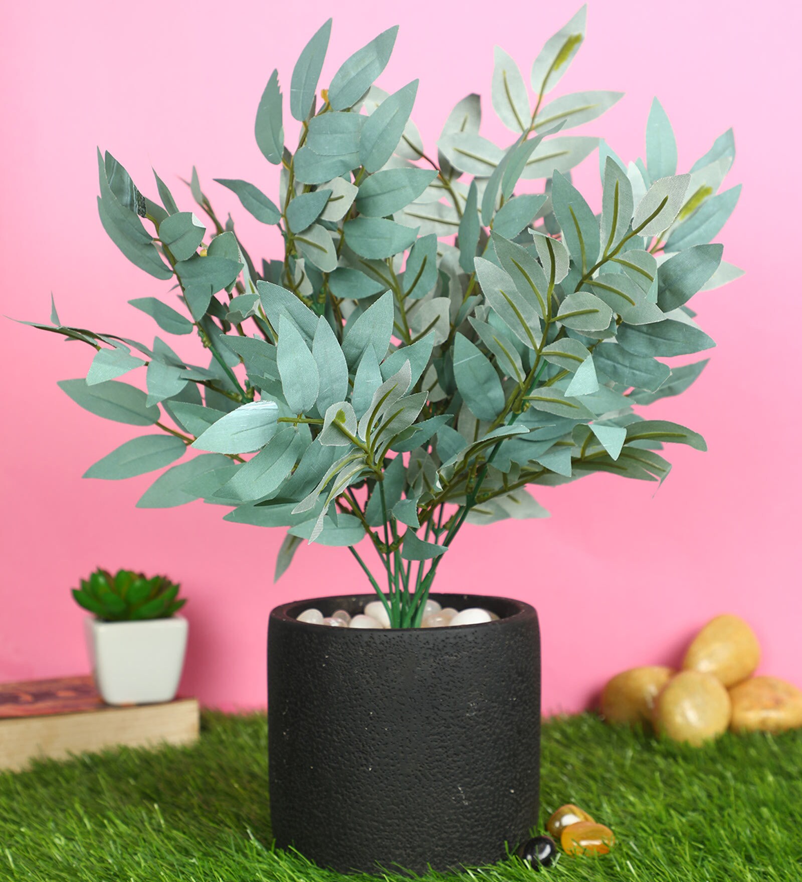 Buy White-Green Polyester Artificial Plant Without Pot at 30% OFF by ...