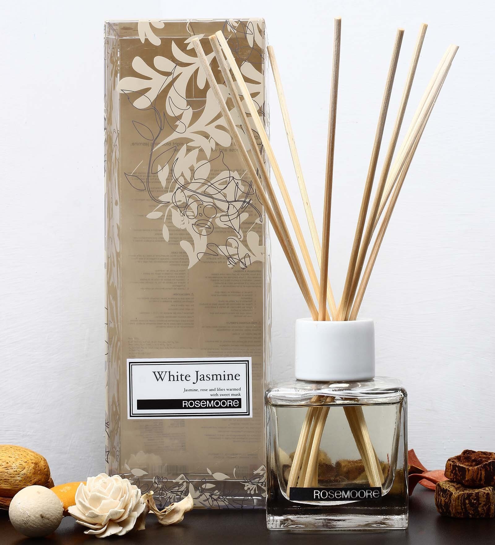 Buy White Jasmine Scented Reed Diffuser Set at 27% OFF by Rosemoore | Pepperfry