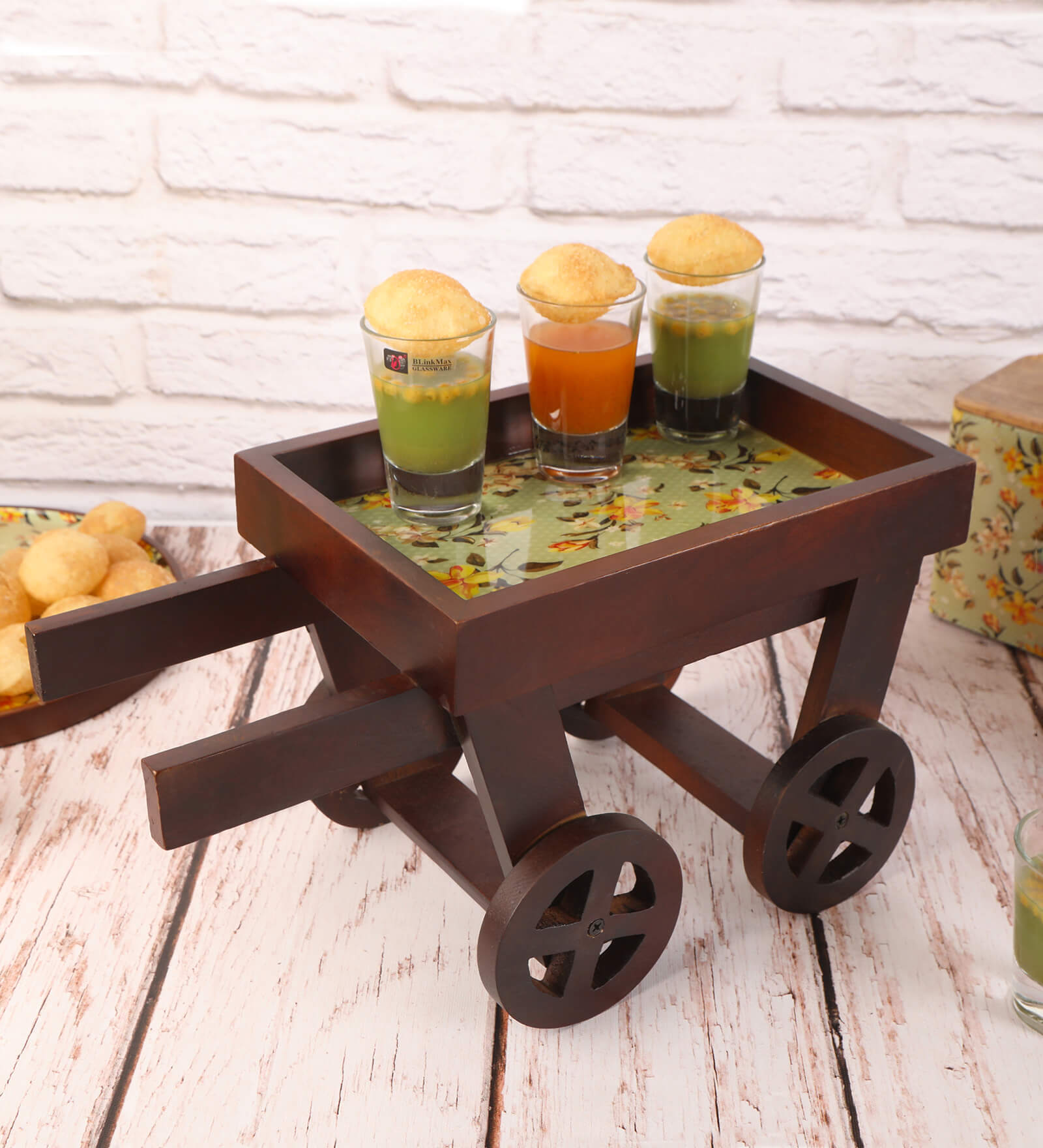 Buy White Mdf wood & Iron 15 Inch Appetizer Platters at 65% OFF by The ...