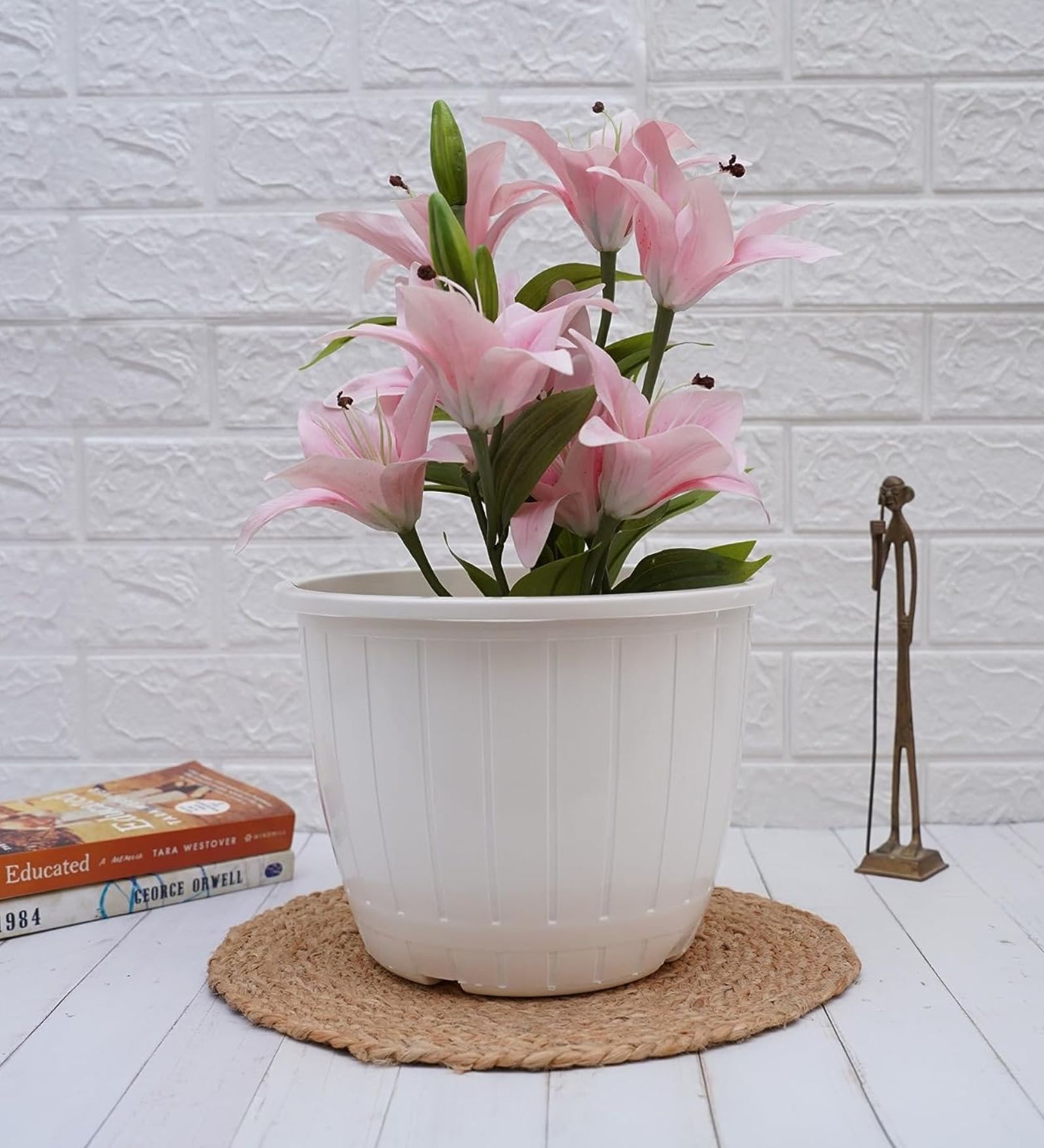 Buy White Plastic Desk Pot at 50% OFF by Gold Dust | Pepperfry
