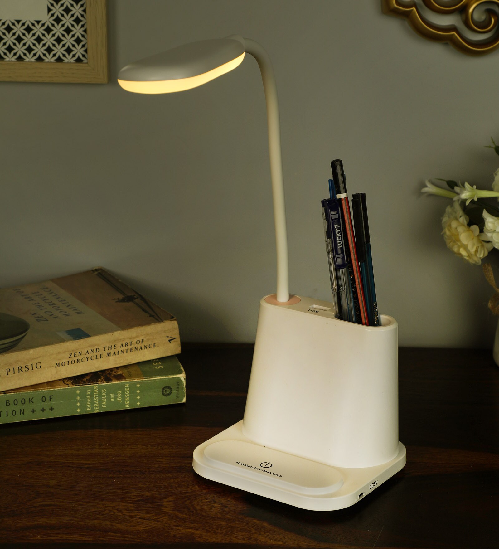 Buy White Shade Study Lamp with Plastic Base by Zahab at 37% OFF by ...