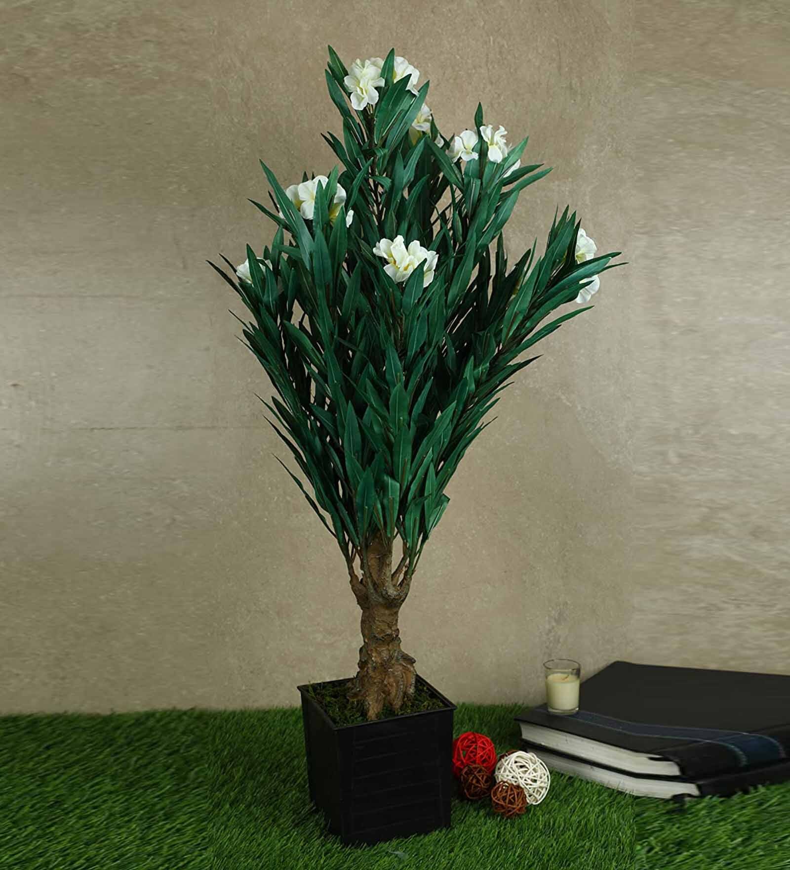 Buy White Polyester Artificial Camelia Rose Plant With Pot at 24% OFF ...