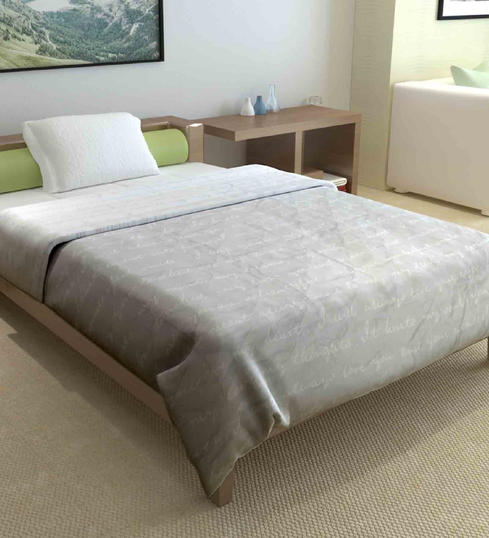 Buy White Polyester 120 Mild Winter Single Bed Comforter by Divine Casa ...