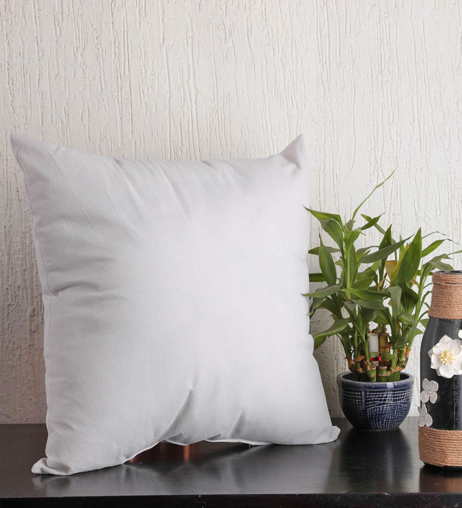 Buy White Polypropylene Microfiber Filled 20X20 Inches Cushion Insert ...