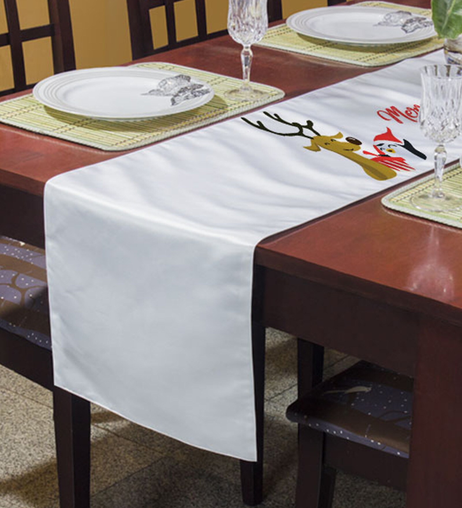 Buy Egret (13x72) White Polyester Table Runner at 23% OFF by Right ...