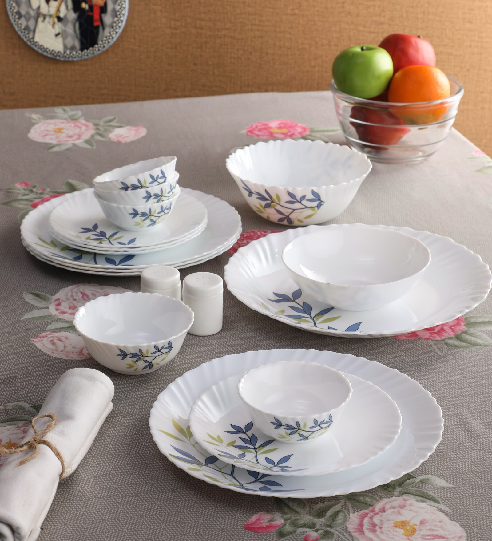 Buy Silken Charm White Opalware Dinner Set - 24 Pieces By La Opala ...