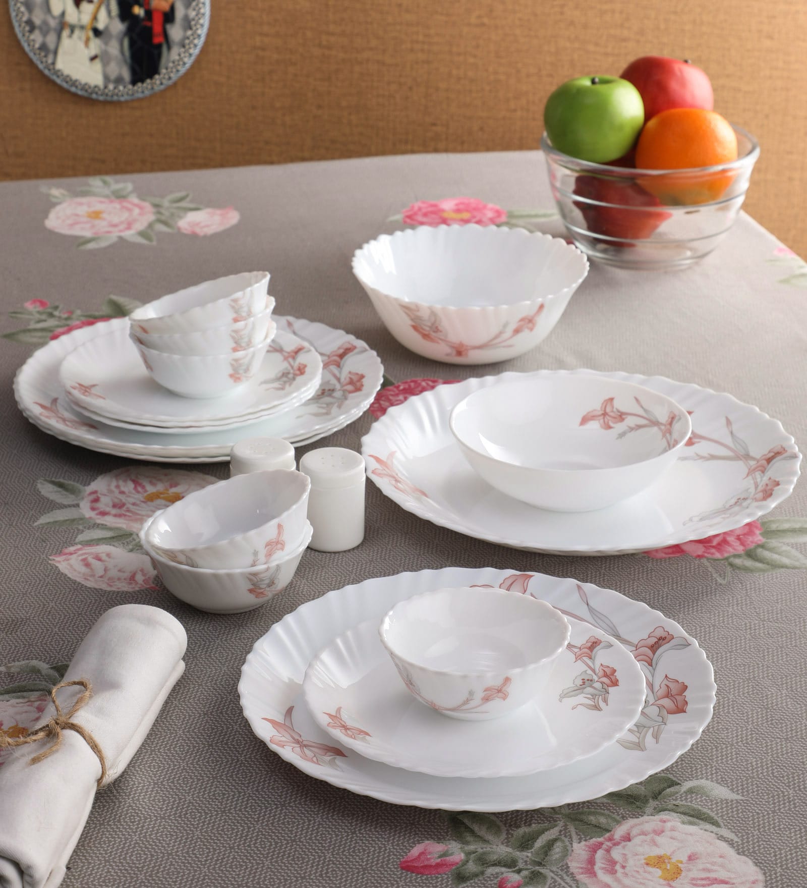 Buy Diana White Oplaware Dinner Set - 24 Pieces By La Opala Online ...