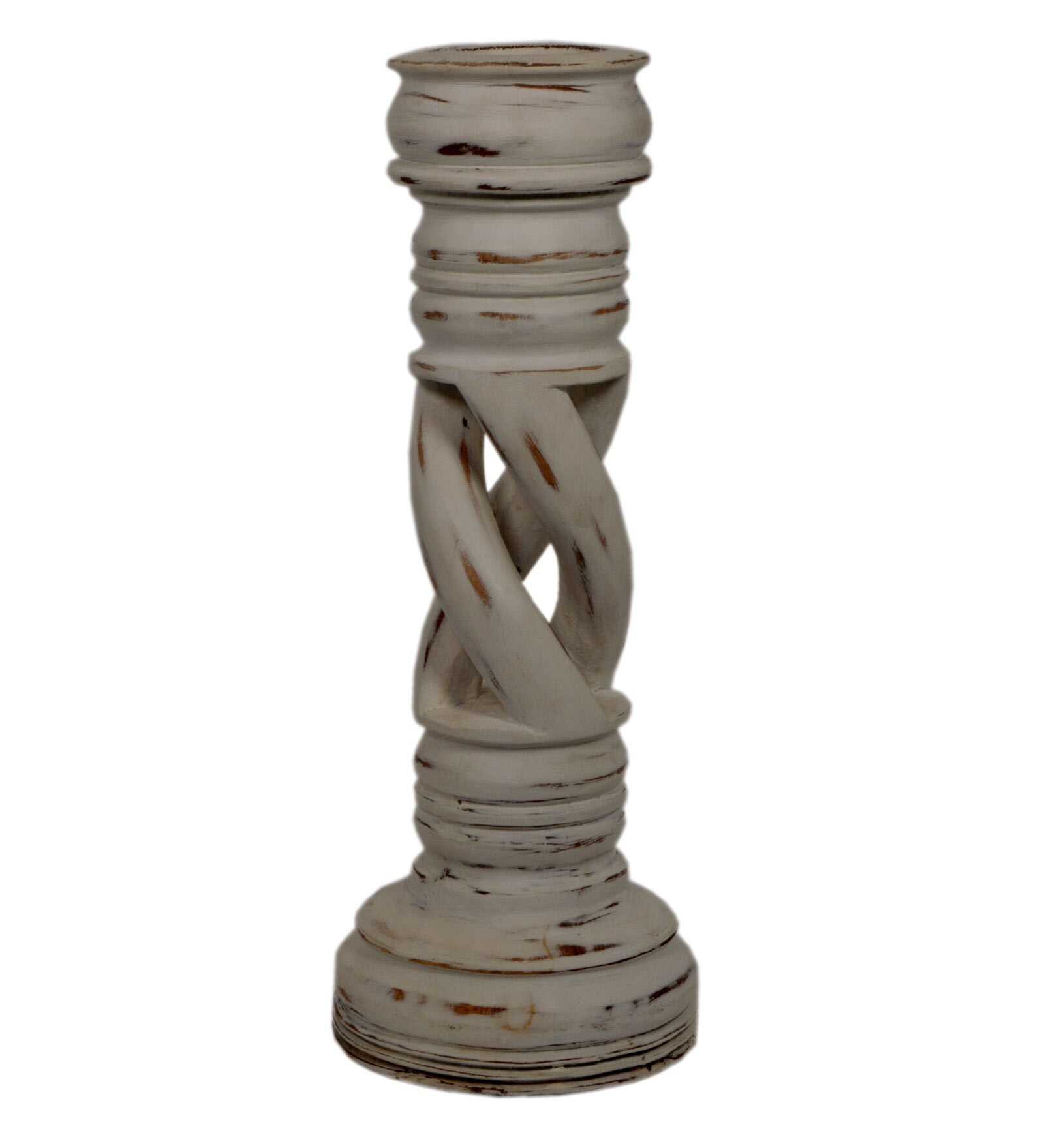 Buy White Wood Candle Holder by Desert Overseas at 18% OFF by Desert ...