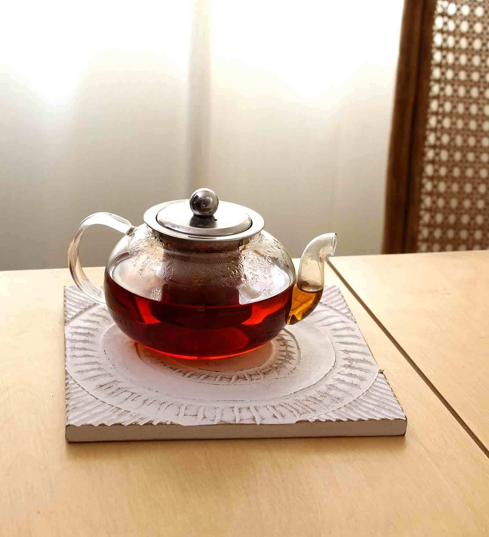 Buy White Wood Hot Plate by House This at 15% OFF by House This | Pepperfry