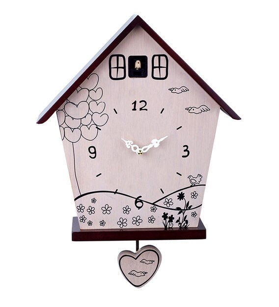 Buy White Solid Wood Analog Cuckoo Clock By Kairos Online Cuckoo Clocks Clocks Home Decor 