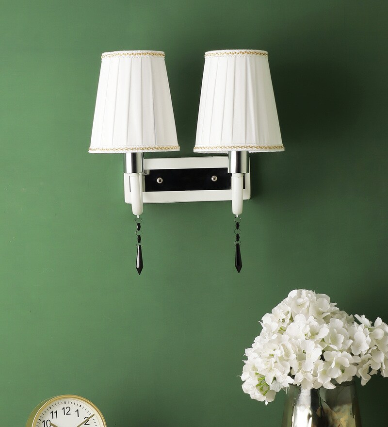 Buy White Fabric Wall Sconces By Eliante By Jainsons Lights Online ...