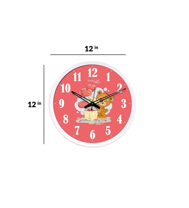 Buy White Plastic Analog Wall Clock by Random Online - Kids Wall Clocks ...