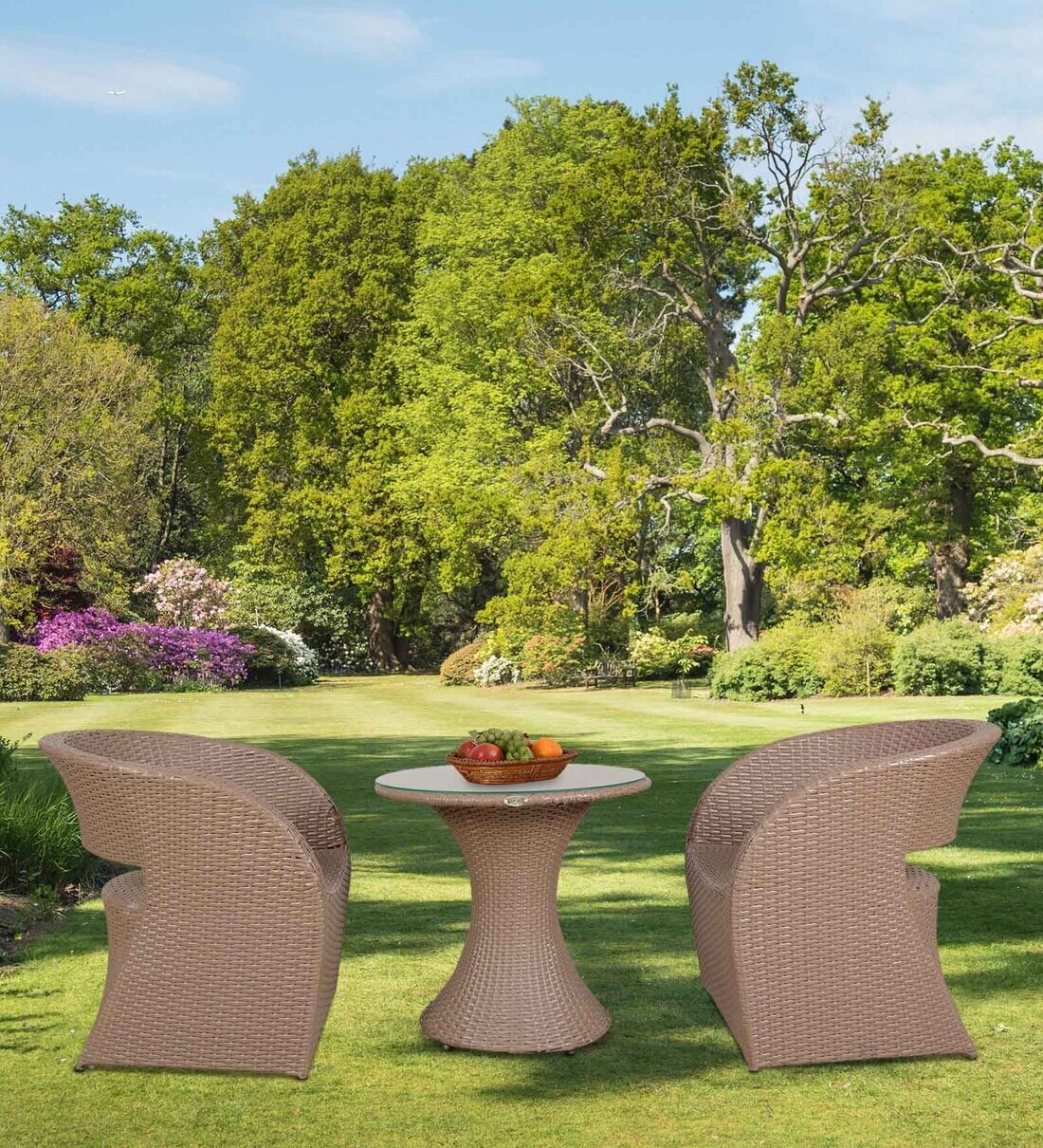 Buy Ljubljana Wicker Table and Chair Set in Natural Colour at 26% OFF ...