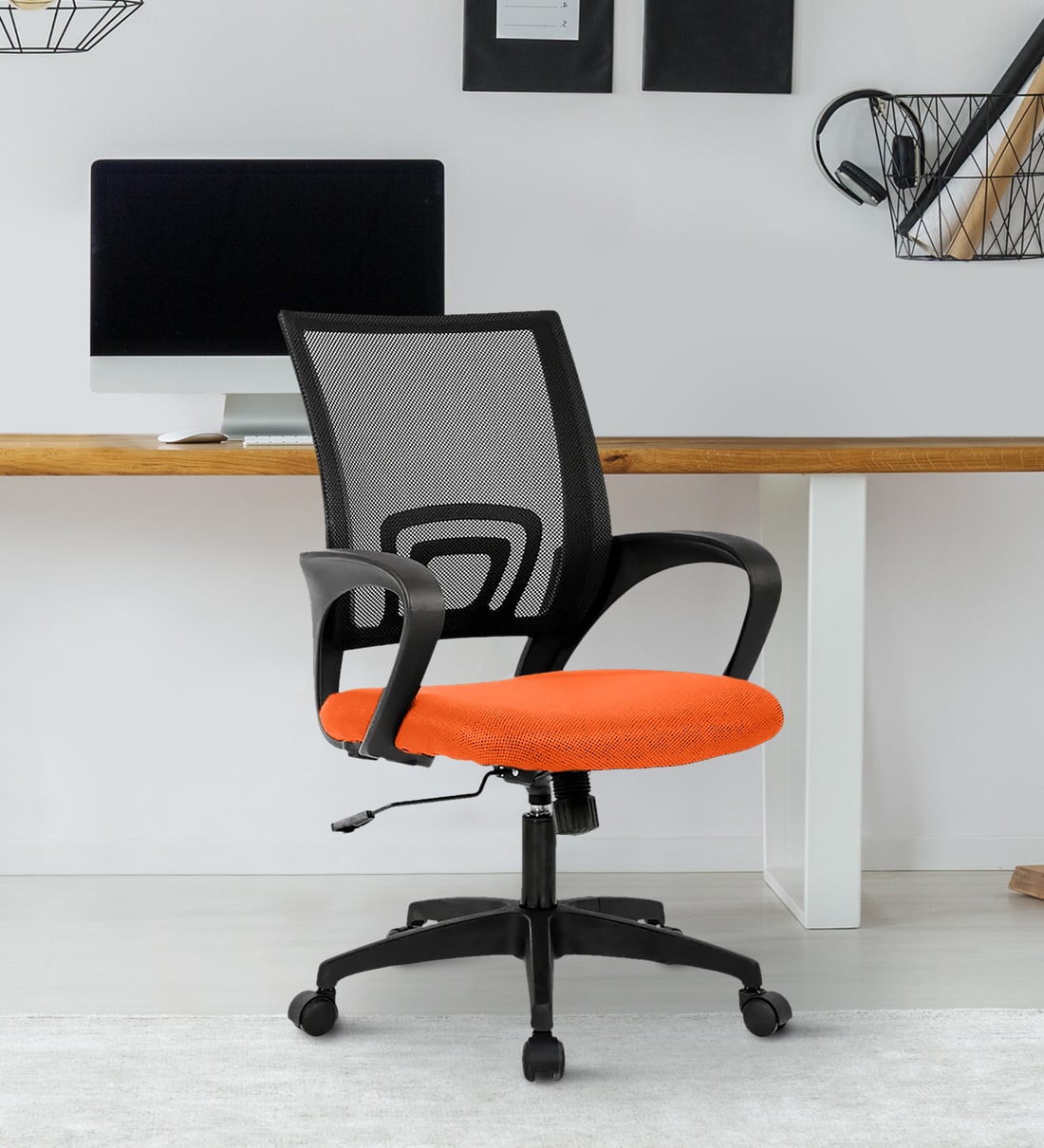 Buy Wilson Mid Back Executive Office Chair in Orange Colour at 13% OFF ...