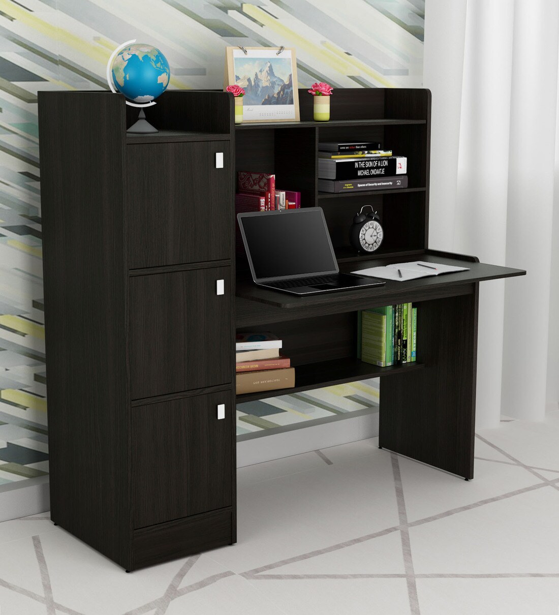 Buy Winner Hutch Desk in Wenge Finish Online - Hutch Desks - Study ...