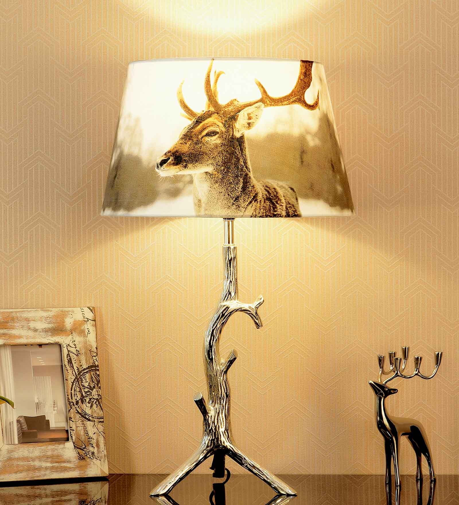 Buy Willow Brown & White Shade Table Lamp With Cotton Base at 47% OFF ...