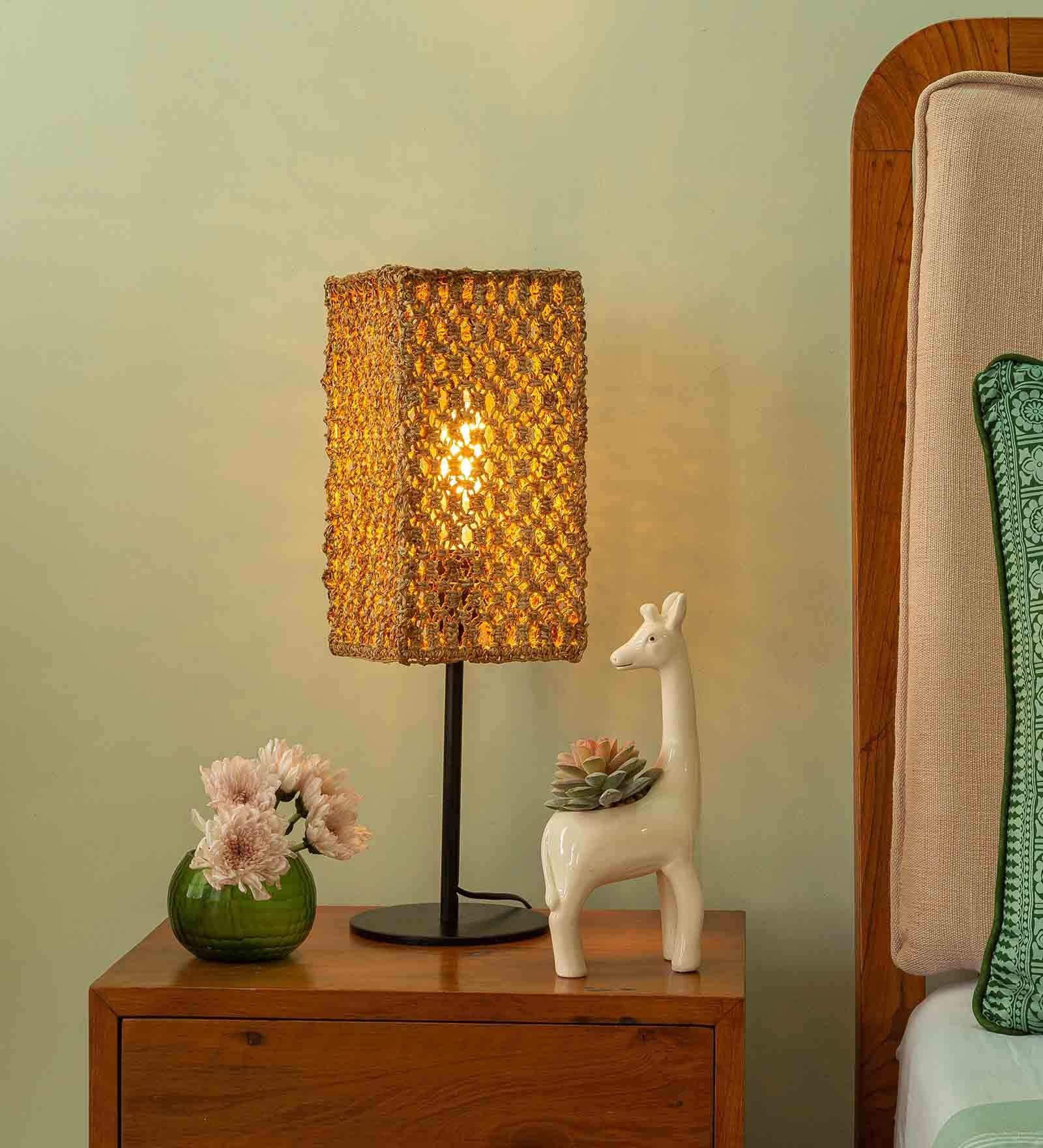 Buy Willow Natural Shade Table Lamp With Rope & Crochet Base at 40% OFF ...