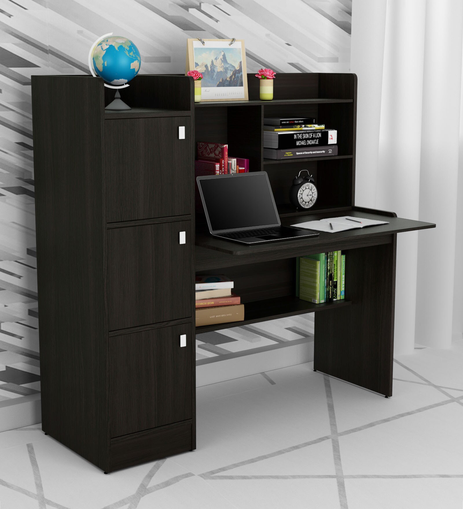 Buy Winner Hutch Desk in Wenge Finish Online - Hutch Desks - Study ...