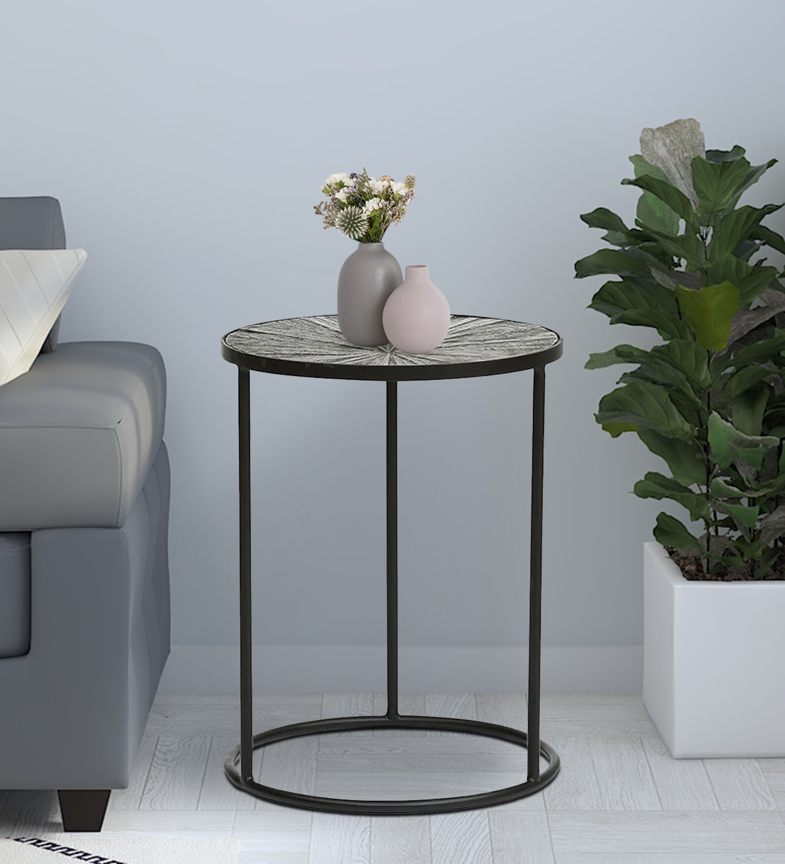 Buy Galison Metal End Table In Black Colour at 10% OFF by Bohemiana ...