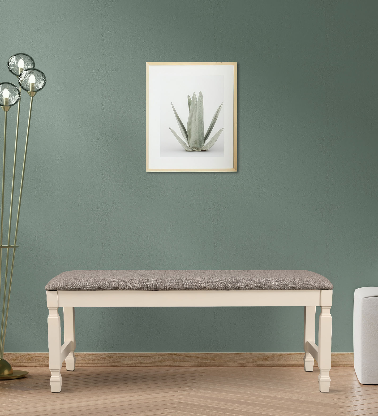Buy Wisp Solid wood Dining Bench In Antique White Colour at 6% OFF by ...