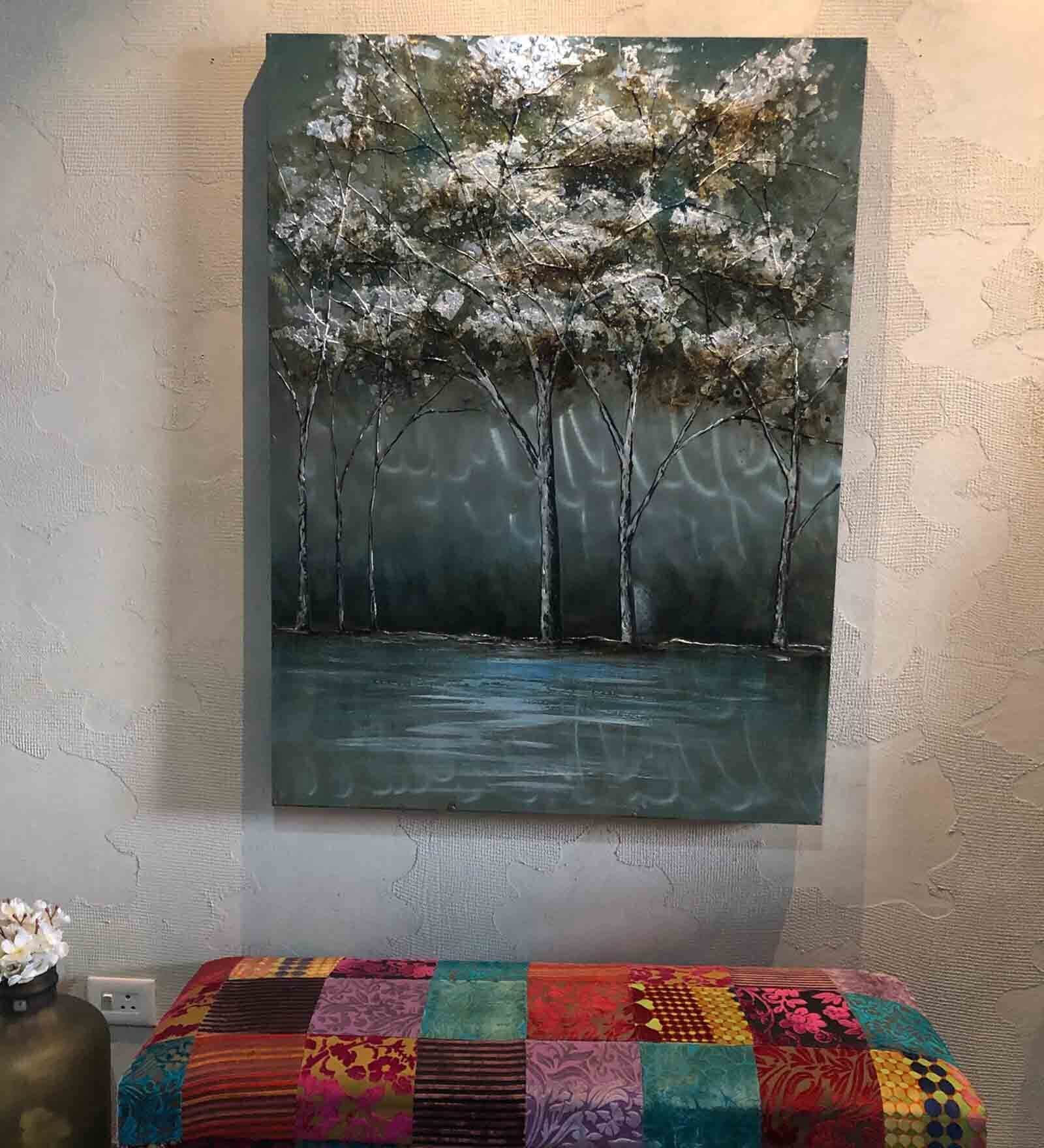 Buy Withered Trees Original Painting On Metal Sheet By All Home Living ...