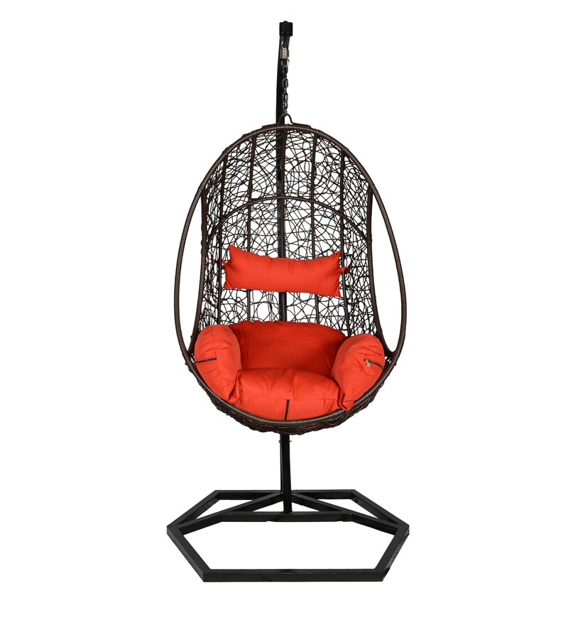 Buy Lazio Wicker Swing in Black & White Colour by Outkraft Online ...