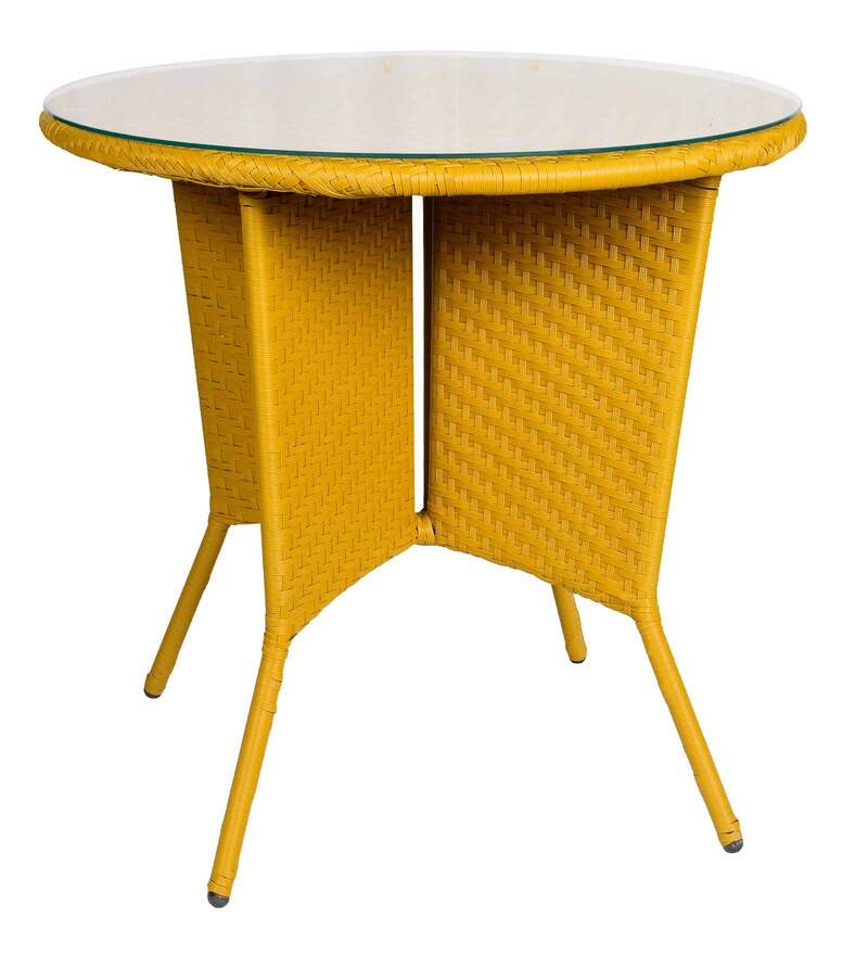 Buy Paris Patio Set in Yellow Colour by OutKraft Online - Table and ...