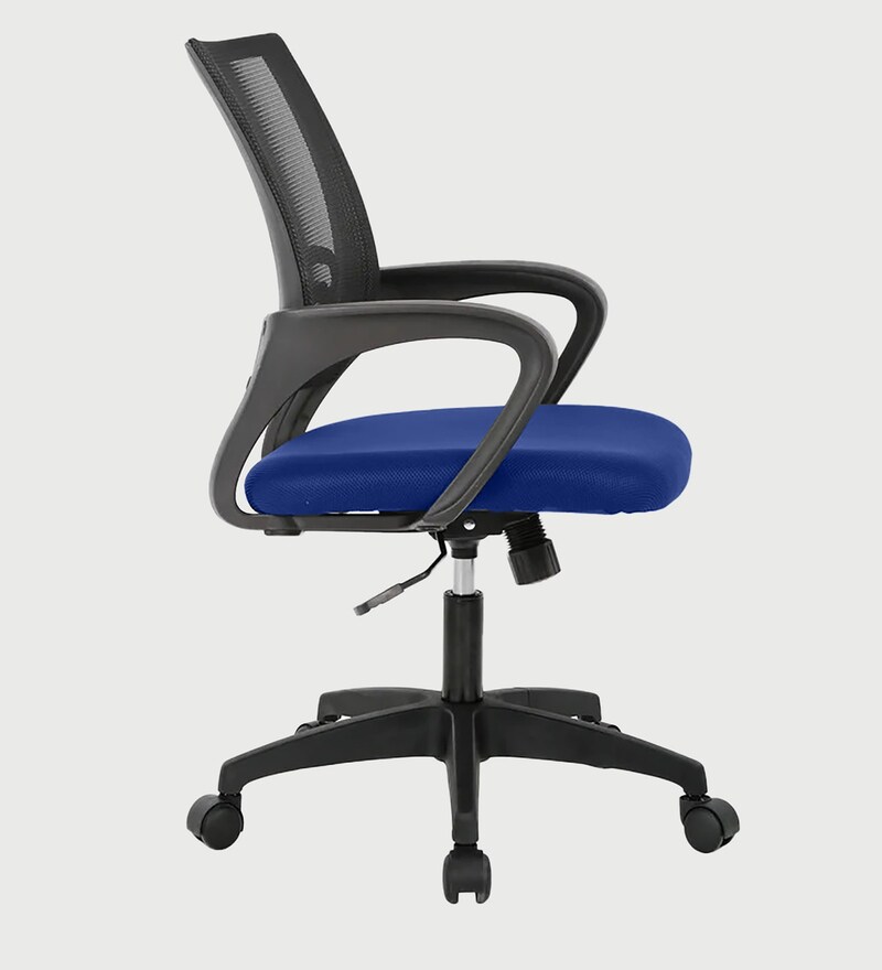 Buy Wilson Mid Back Executive Office Chair in Blue Colour By Chairwale ...