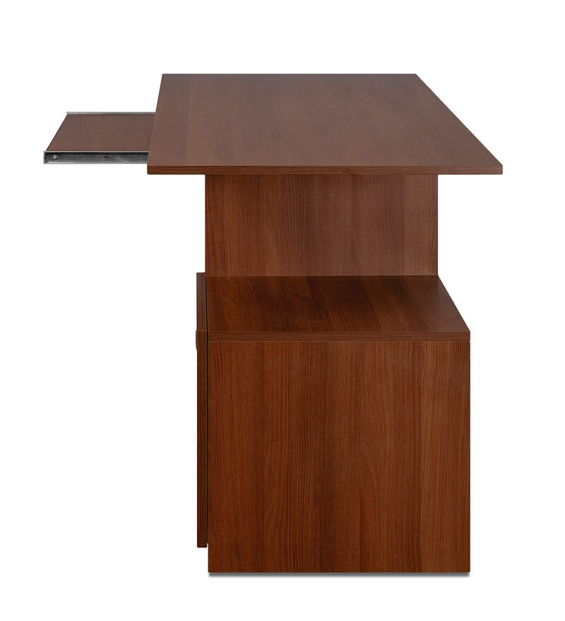 Buy Wing Computer Table in Acacia Dark Finish Online - Computer Tables ...