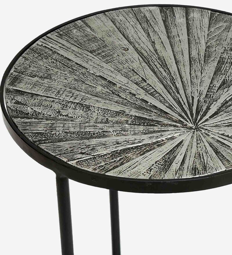 Buy Galison Metal End Table In Black Colour By Bohemiana Online ...