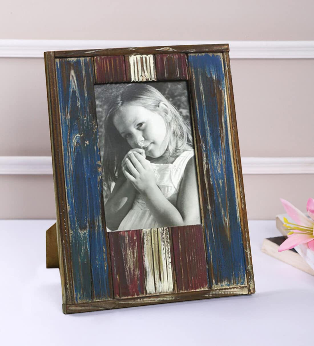 Buy Wooden Blue Stylish Photo Frame at 66% OFF by Tayhaa | Pepperfry