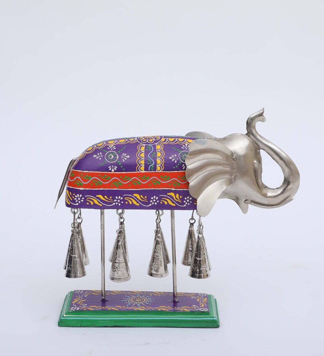 Buy Wooden Handpainted Elephant Table Decor By Sa Handicraft Online ...