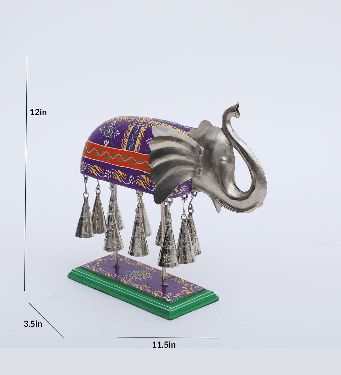 Buy Wooden Handpainted Elephant Table Decor By Sa Handicraft Online ...