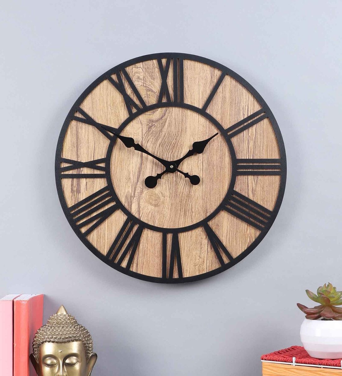Buy Wooden Roman Wall Clock by Vardaanya Homes at 49% OFF by Vardaanya ...