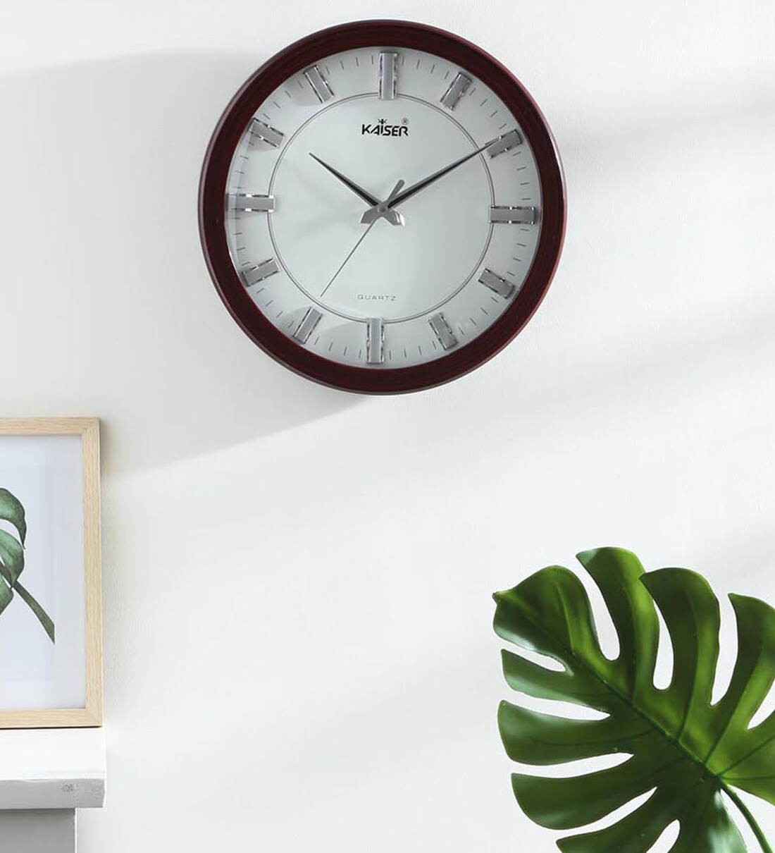 Buy Rosewood Finish Wooden Wall Clock at 22% OFF by Kaiser | Pepperfry